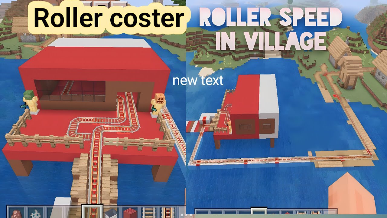 Minecraft 100 Roller Coaster 😱 || Minecraft 10 + Roller Coaster | Minecraft How To Make Roller ...