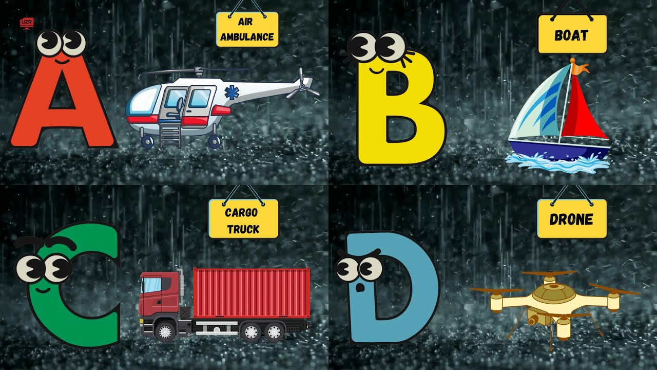 🚗 ABC Transportation Song | Learn Vehicles A to Z | Fun Alphabet Song ...