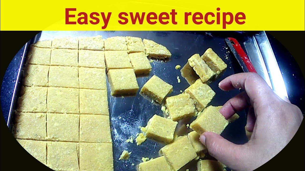 How to make besan barfi recipe in Kannada | kadale hittina barfi | Kadi sweet | easy sweet ...