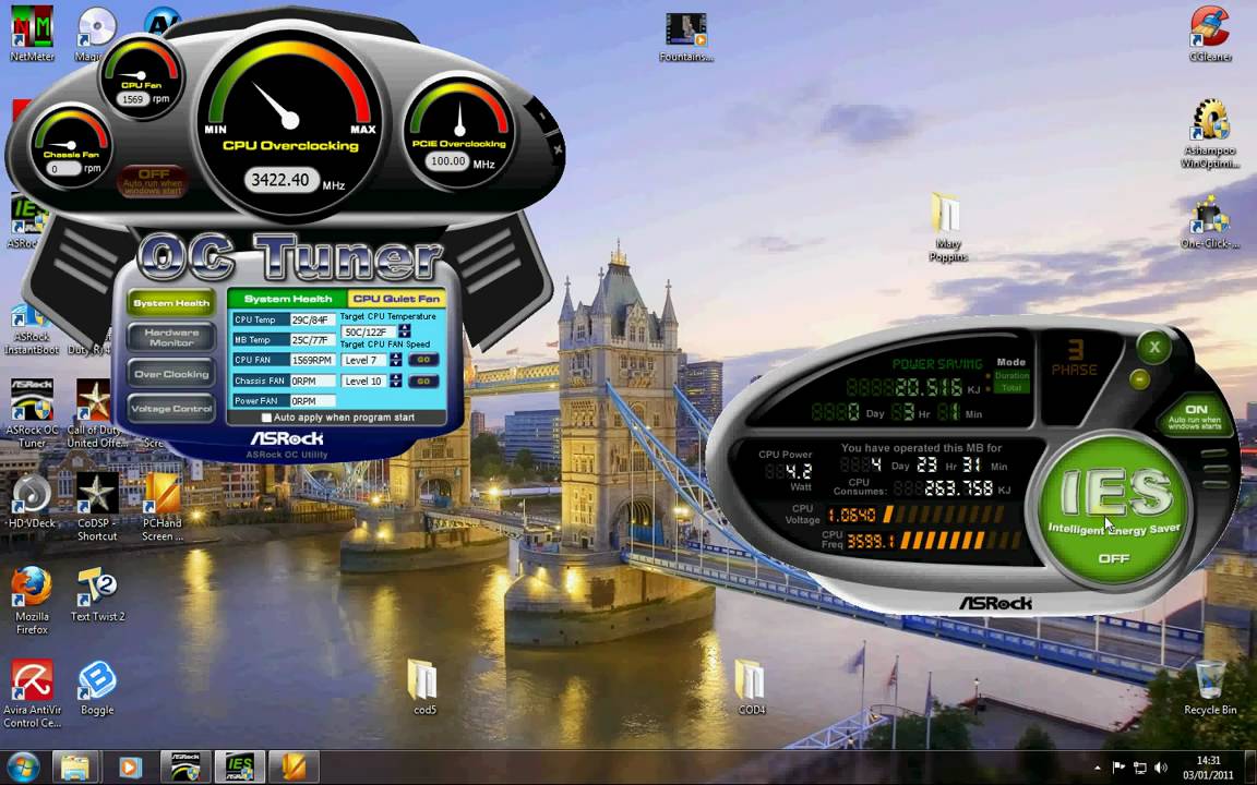 ASRock IES (Intellegent Energy Saving) And OC Tuner - YouTube