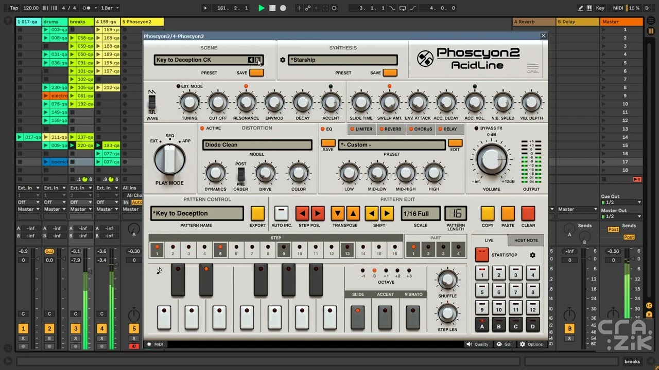 D16 Phoscyon 2 (TB-303 VST emulation)- Live Jam Demo by Crazik - YouTube