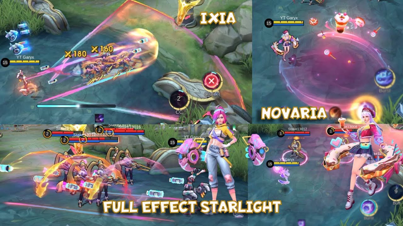 GAMEPLAY NOVARIA STARLIGHT& IXIA STARLIGHT SKIN MOBILE LEGENDS || NEW ...