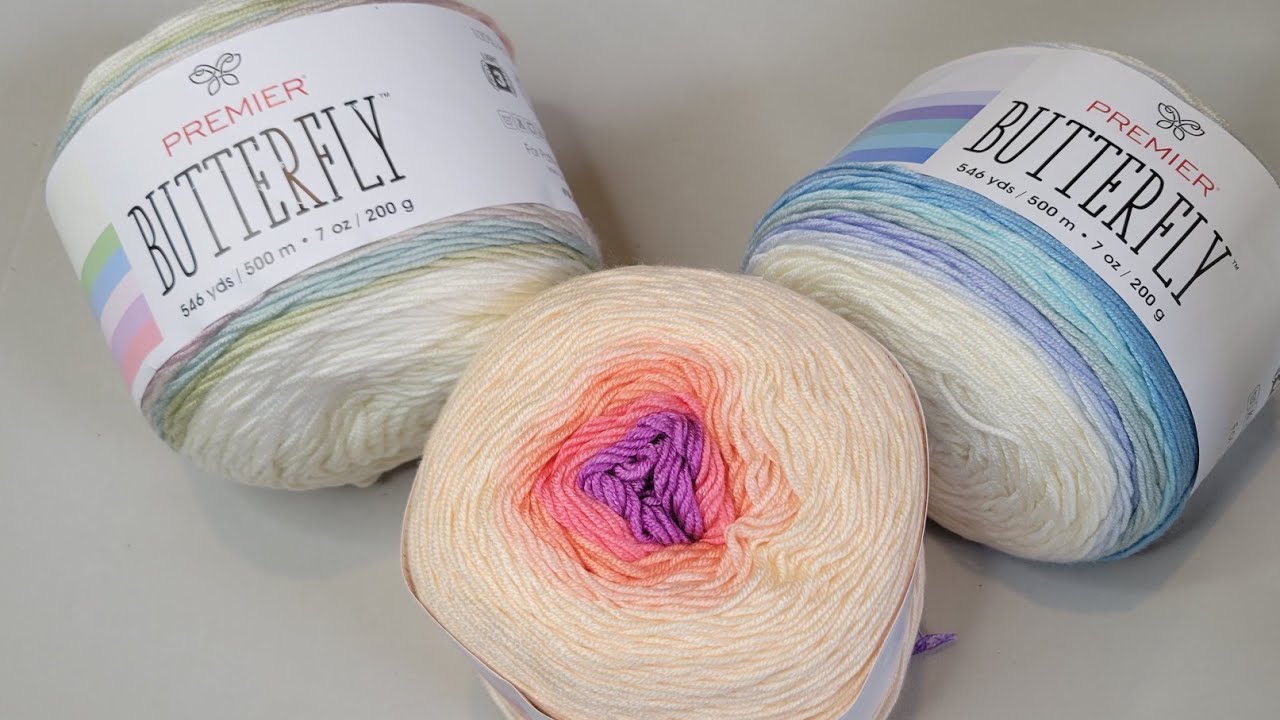 Butterfly Yarn. Solid and self striping in one cake! - YouTube