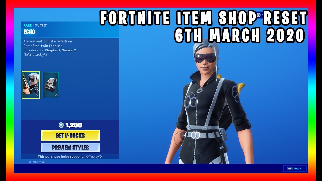 *NEW* TWIN ECHO SET + STEAMED EMOTE!! (Item Shop Reset 6th March 2020 ...