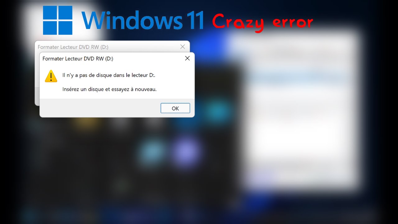 Windows 11 crazy error - YouTube