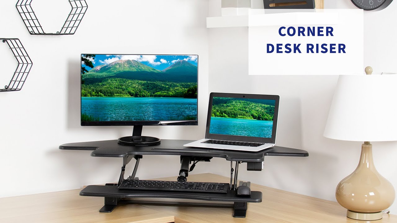 DESK-V000VCE Electric Desk Riser by VIVO - YouTube