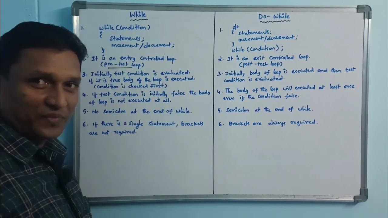 Difference between While and Do-While | While vs Do-While | While loop and Do-While - YouTube
