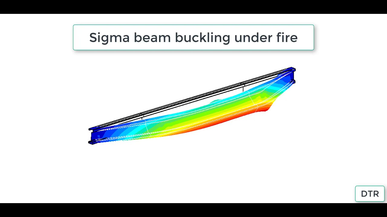 Sigma beam buckling under fire loading - YouTube