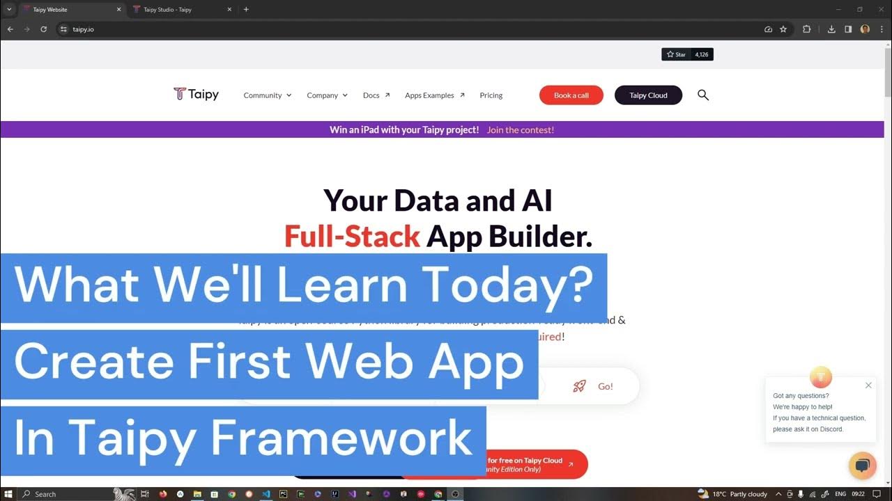 Learning Python Tutorial Introduction To Taipy Web Framework Youtube