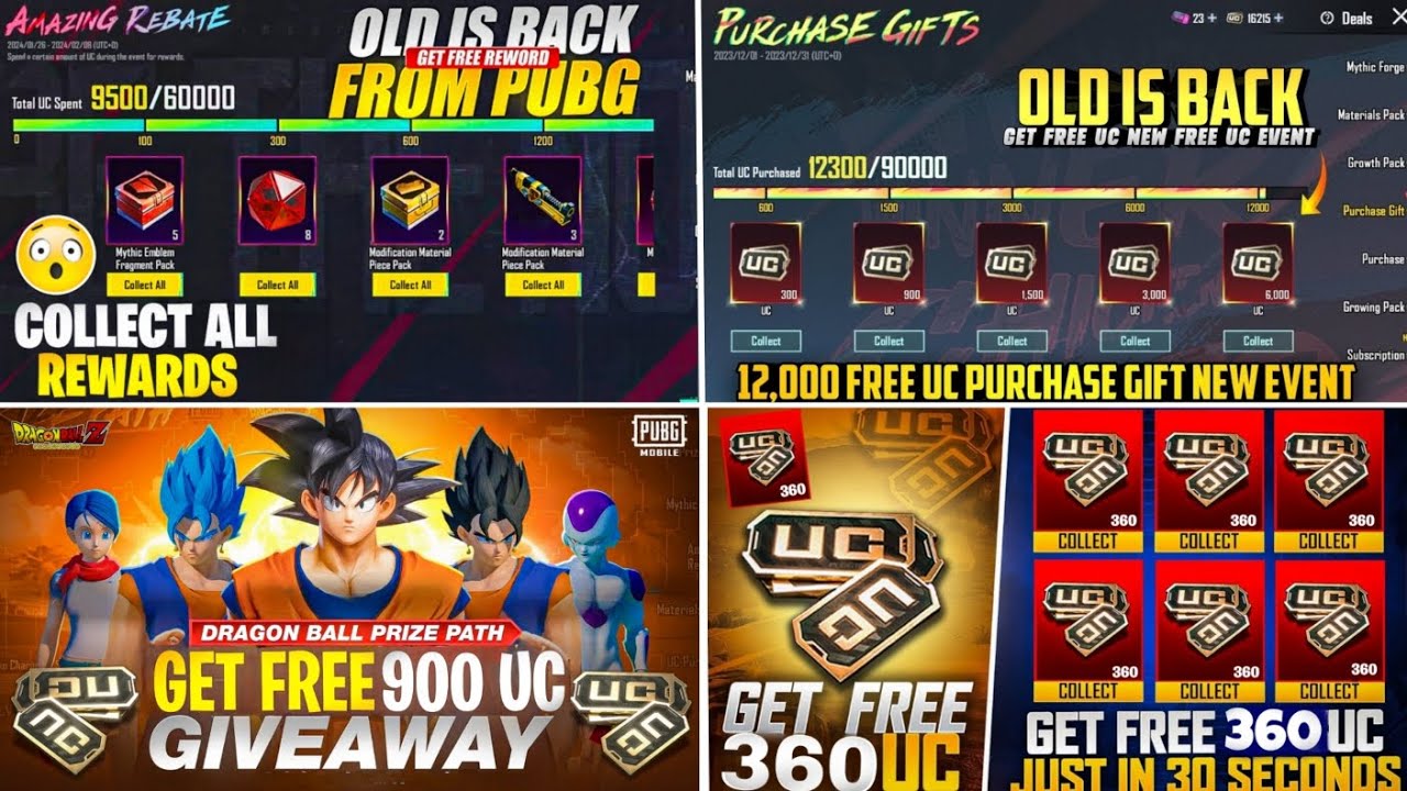 Amazing Rebate Collect All Rewards For Free | Get Free 360 & 900 UC For ...