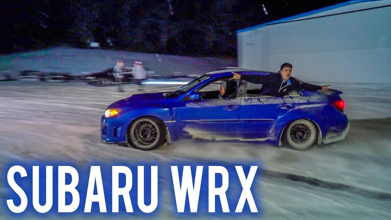 Drifting our Subarus in a SNOWSTORM!!! - YouTube