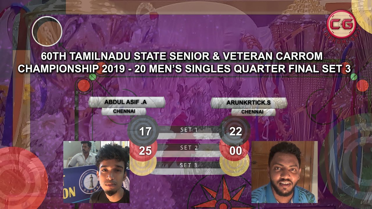 QF SET 3 Abdul Asif A (Chennai) Vs Arunkarthick (Chennai) - YouTube
