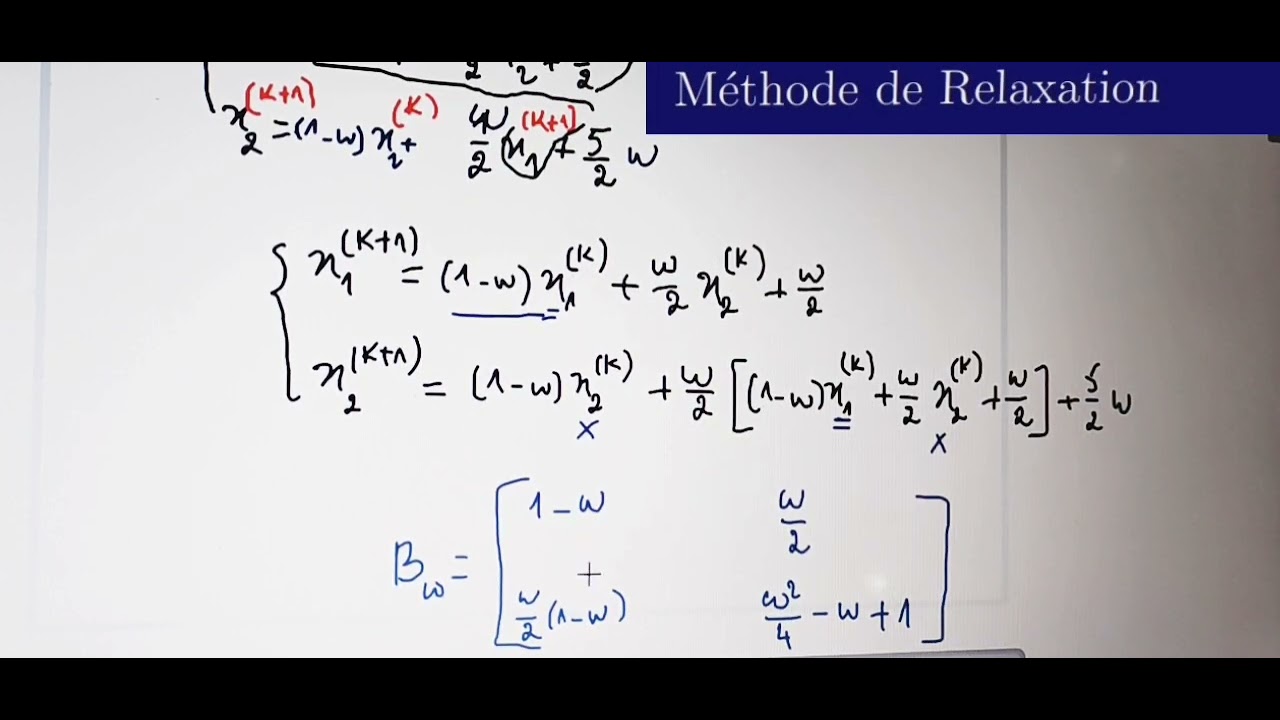 Méthode de #Relaxation (#résolution des #systèmes_linéaire) - YouTube