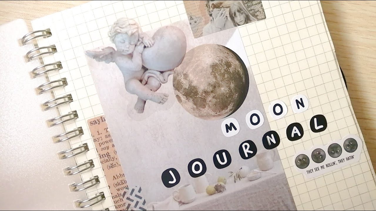 moon art journal 🌖 [MANIFEST WITH THE MOON] bullet journal setup 🥑 ...