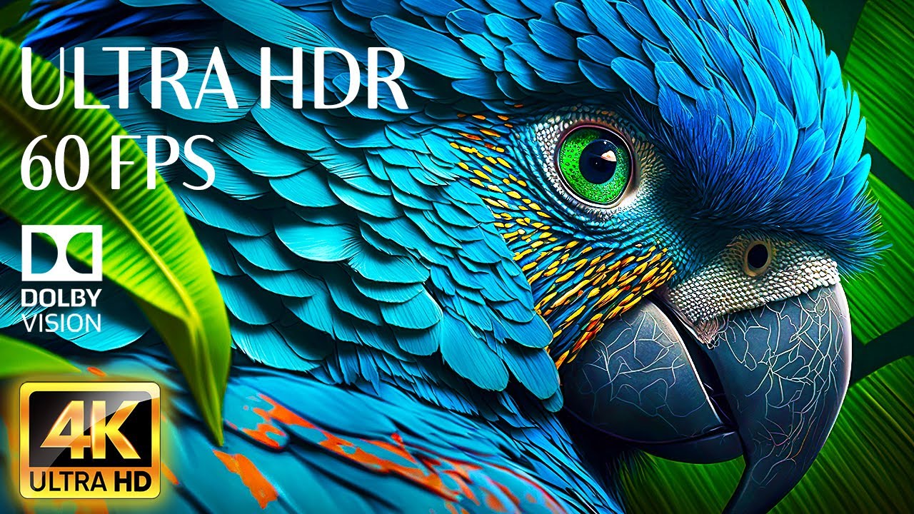 4K HDR 60fps Dolby Vision with Animal Sounds & Calming Music (Colorful ...