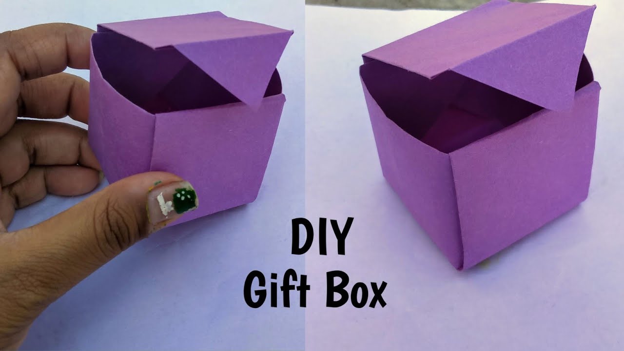 DIY GIFT BOX | Origami Box Tutorial | How to make Paper Box | Easy Origami gift box Tutorial ...