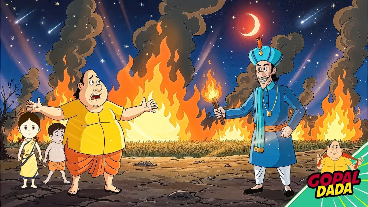 মনট্রির পোরা কোপা | Maha Mantri Burns All Of Gopal's Crops | Gopal Gets ...