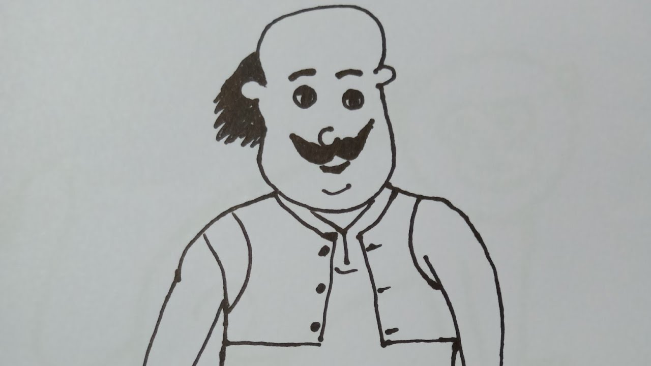 Motu Patlu Drawing Tutorial For Kids | Easy Drawing Tricks | Sovan Arts ...