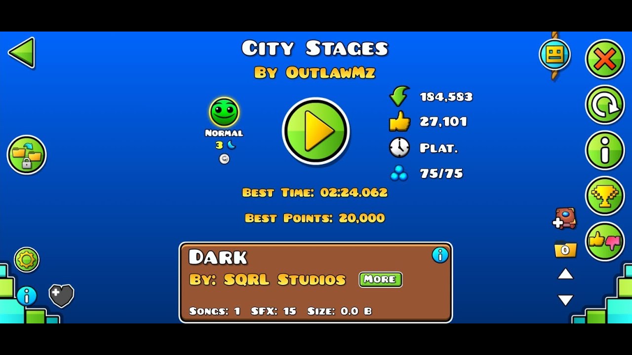 Geometry Dash – “CITY STAGES, By: Outlawmz” 100% Complete | Fetchini🇵🇪 ...