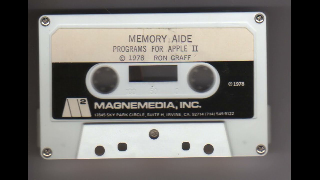Apple II "Memory Aide" Program (1978) Cassette Tape: Side A - YouTube