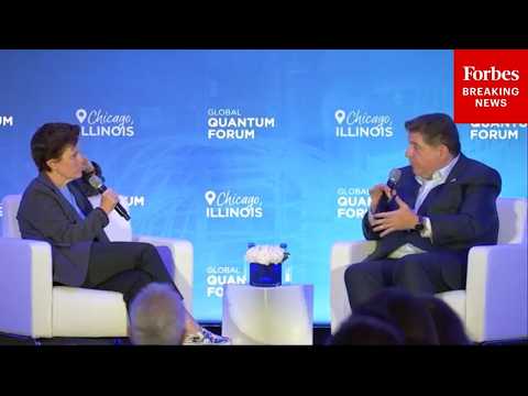 JUST IN: Illinois Gov. JB Pritzker Participates In Fireside Chat At Global Quantum Forum In Chicago