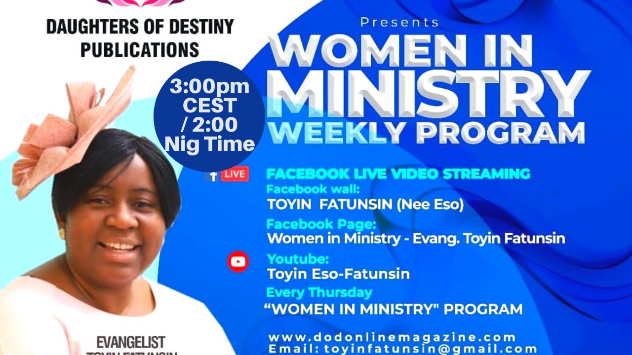 NOT MY WILL PART 2 II WOMEN IN MINISTRY WEEKLY PROGRAM 06/04/23 - YouTube