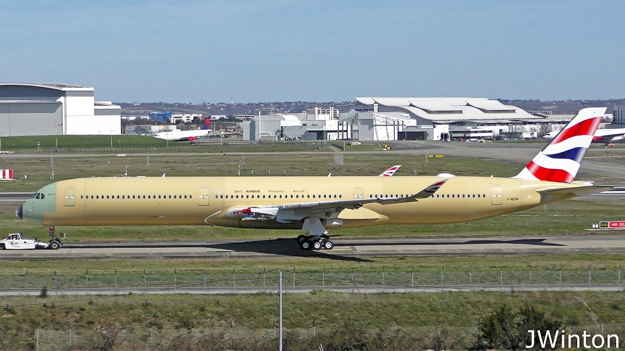 ROLLOUT Brand-New British Airways Airbus A350-1000 G-XWBO - YouTube