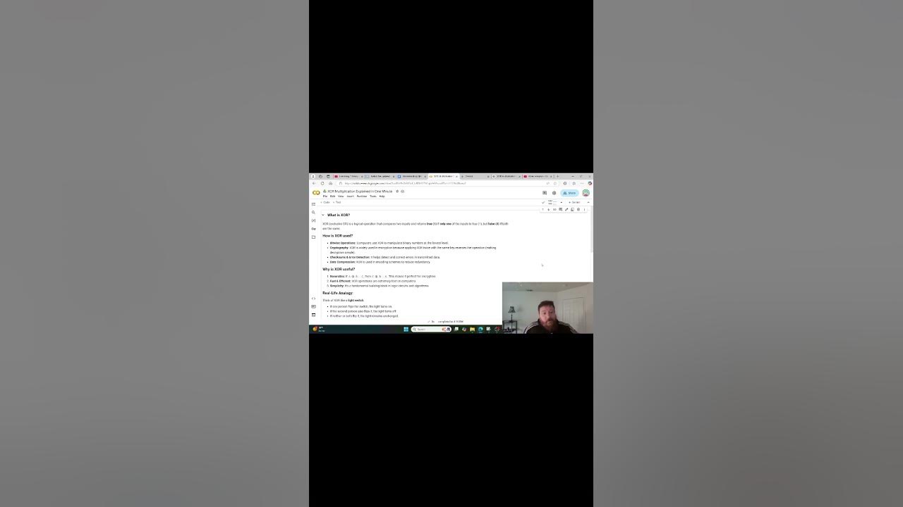 XOR Multiplication Explained In Under 1 Minute #ai #mathematics #artificialintelligence - YouTube