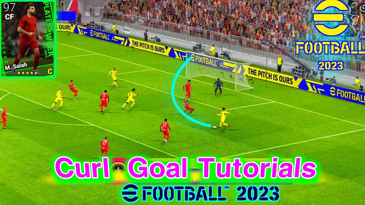 Curl দিয়ে গোল করার সঠিক টেকনিক_Curl Goal Tutorial_efootball pes mobile. curl best player Salah ...