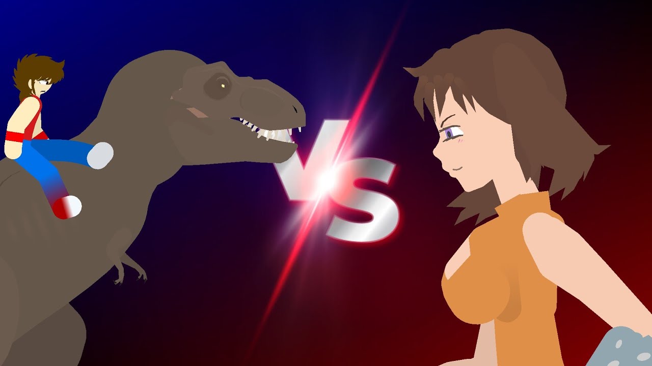 Rexy vs diane Stick Nodes por animation - YouTube