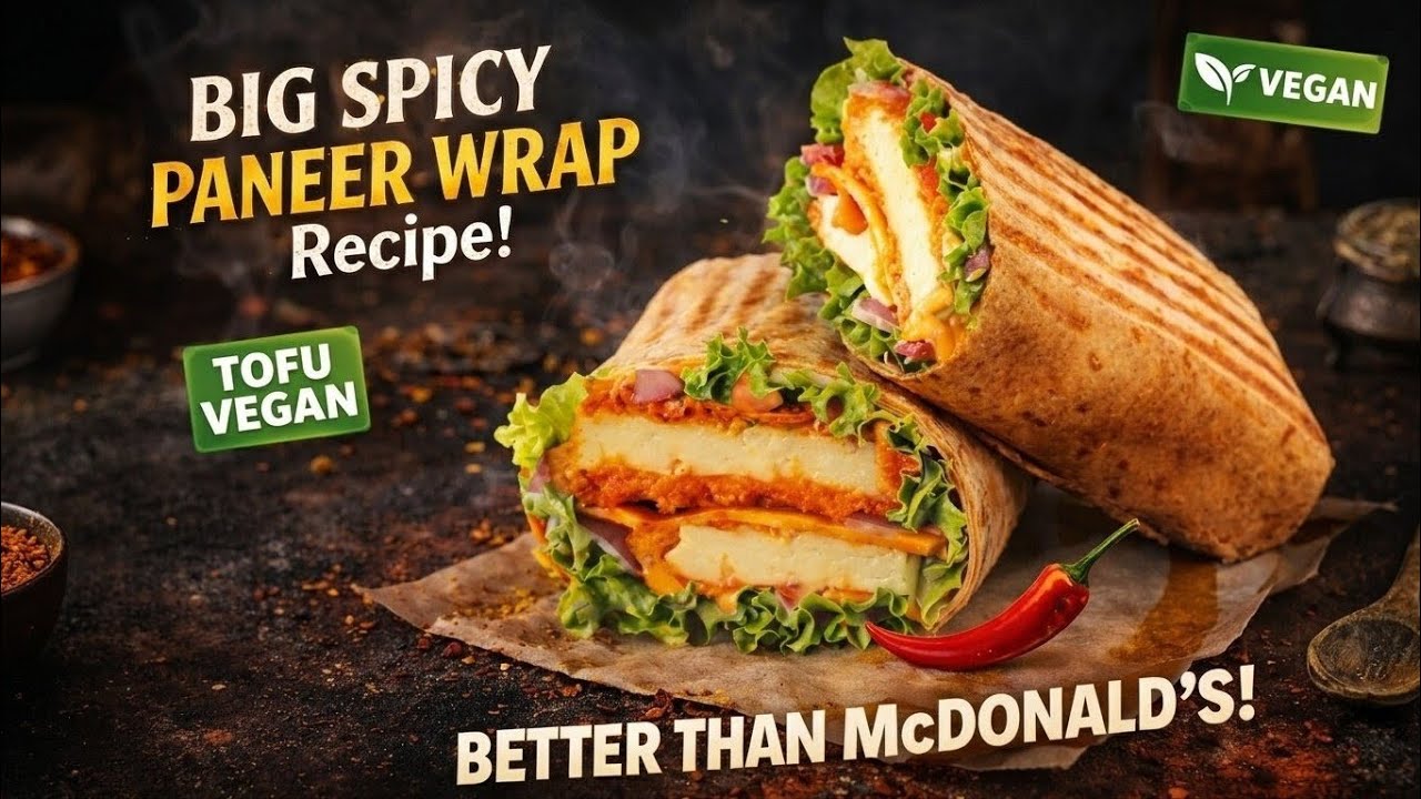 McDonald's Style Vegan Spicy Paneer Wrap - YouTube