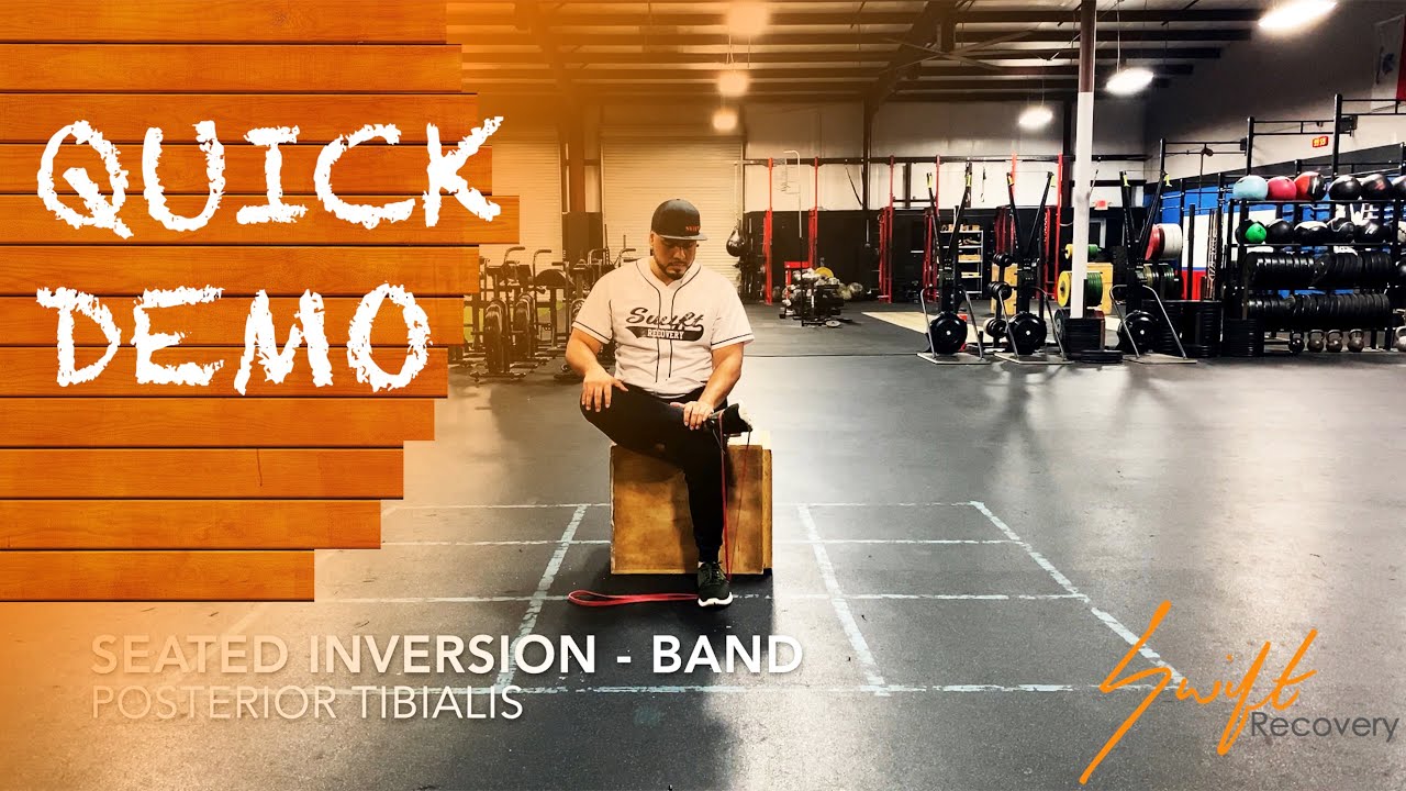 posterior tibialis - seated ankle inversion (band) - YouTube