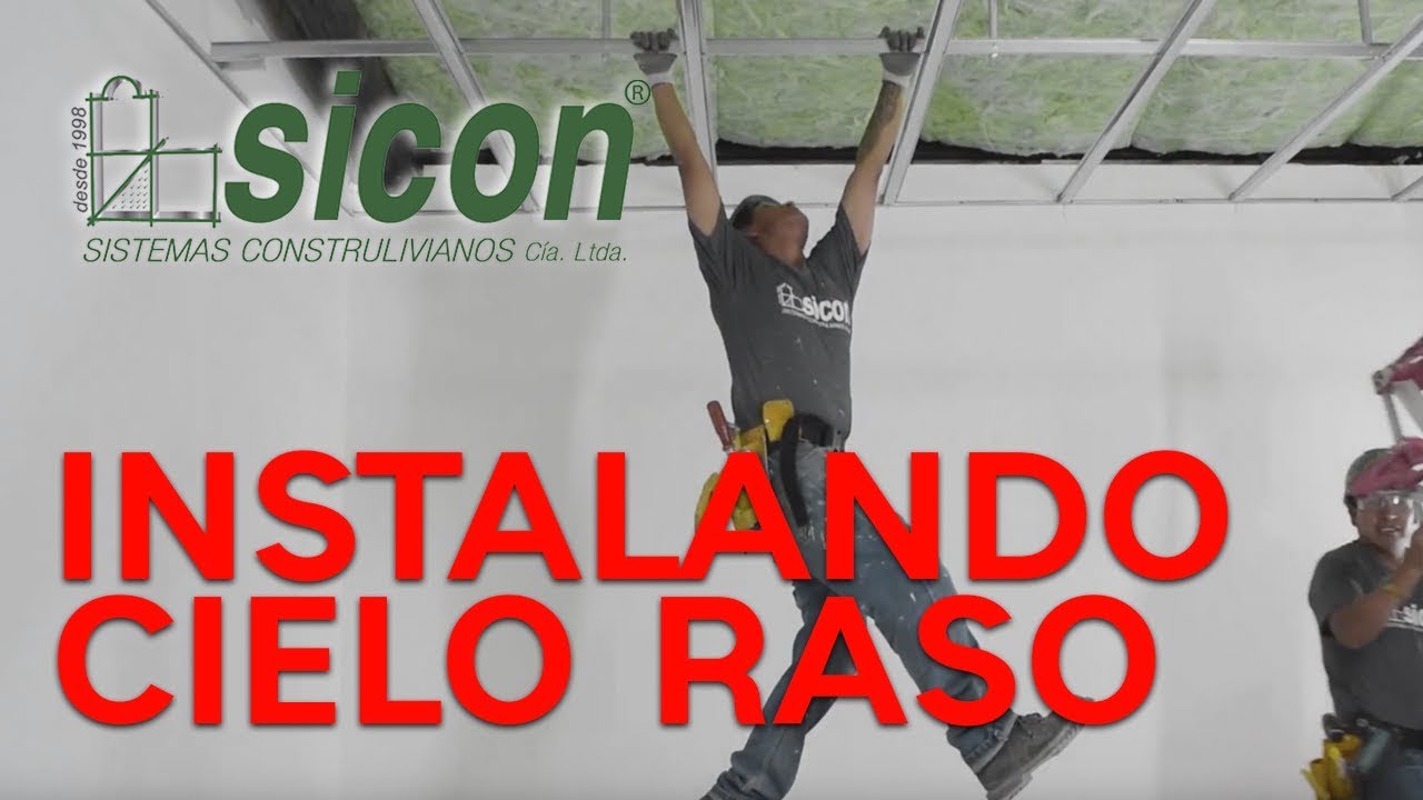 Instalacion De Cielo Raso - YouTube