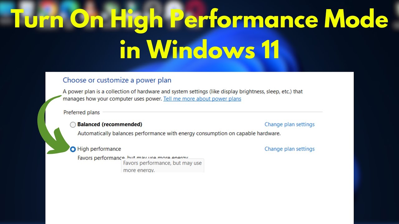 How to Turn On High Performance Mode in Windows 11 – Step-by-Step in ...