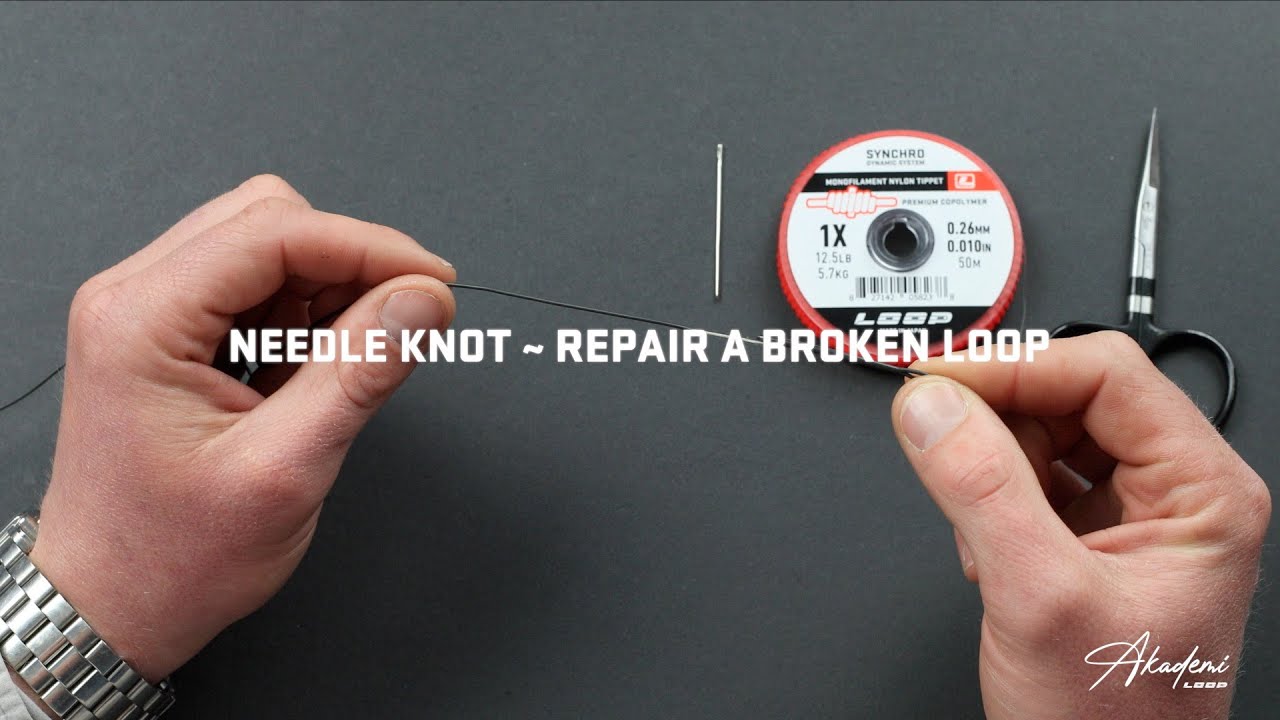 LOOP Akademi ~ Needle knot repair a broken loop - YouTube