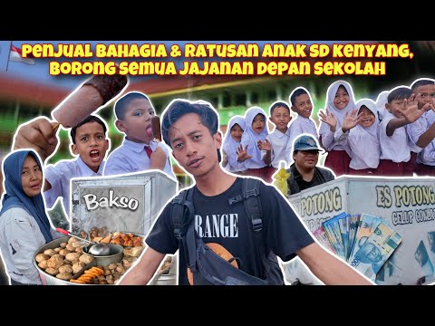 TRAKTIR RATUSAN ANAK SD BORONG SEMUA JAJANAN DEPAN SEKOLAH UNTUK DI BAGI GRATIS