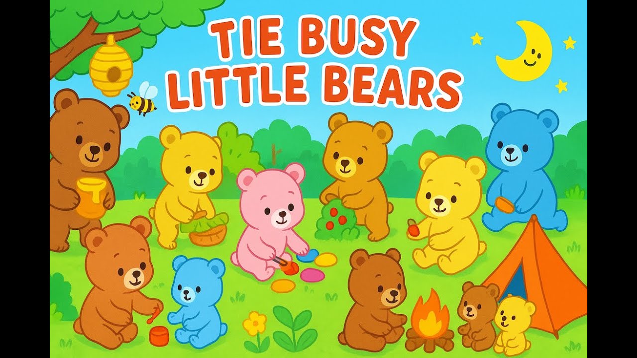 Busy Little Bears 🐻 | Fun Kids Rhyme & Colorful Bear Adventure - YouTube