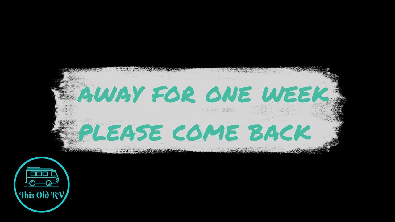 Just A One Week Break - YouTube