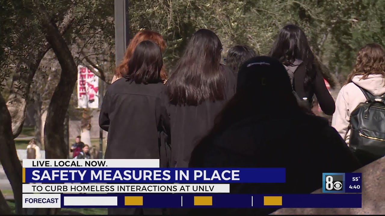 Safety measures in place to curb homeless interactions at UNLV - YouTube