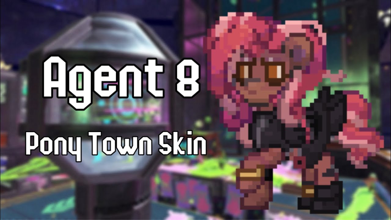 🐙 | Agent 8 Pony Town Skin Tutorial ~ Splatoon - YouTube