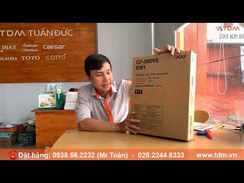 TDM.VN | Đập hộp nắp nhựa bồn cầu Inax CF-500VS thay C-504VAN, AC-504VAN, AC-700VAN, AC-959VAN