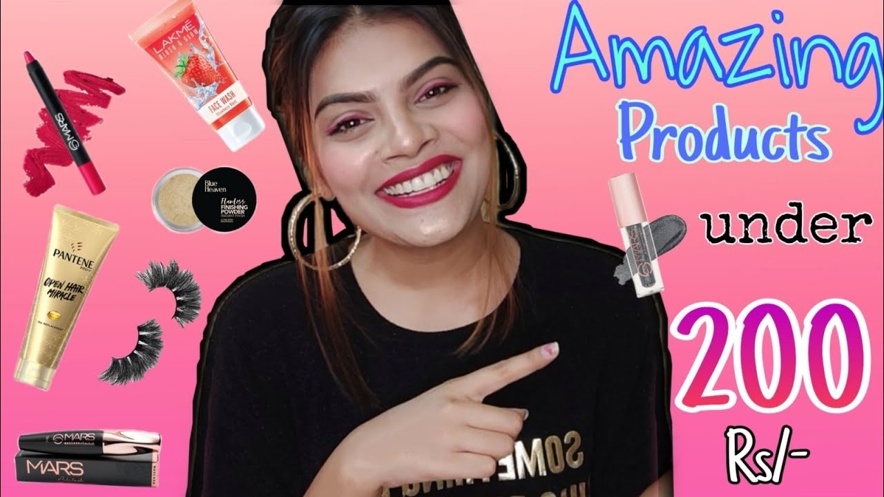 Best products under 200 Rs/- || Makeup, Skincare, Haircare - 10 must ...