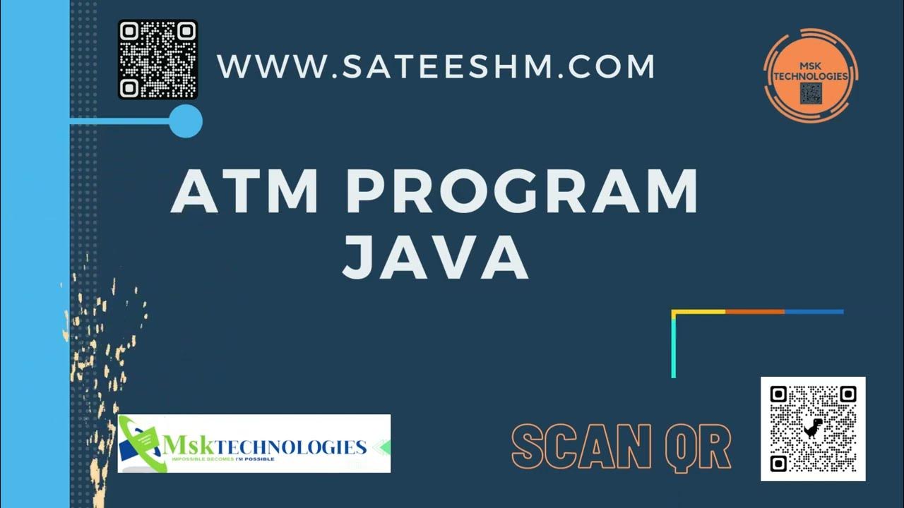 ATM program Java - YouTube