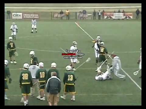 huge knock out lacrosse hit - YouTube