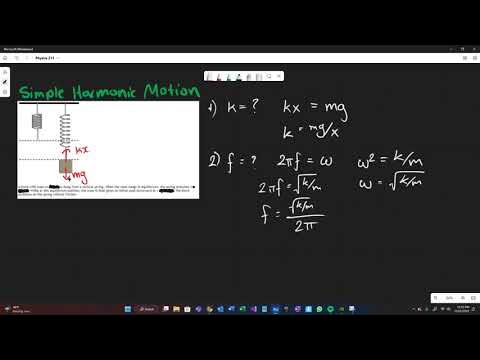 Simple Harmonic Motion Problem #1 uiuc - YouTube