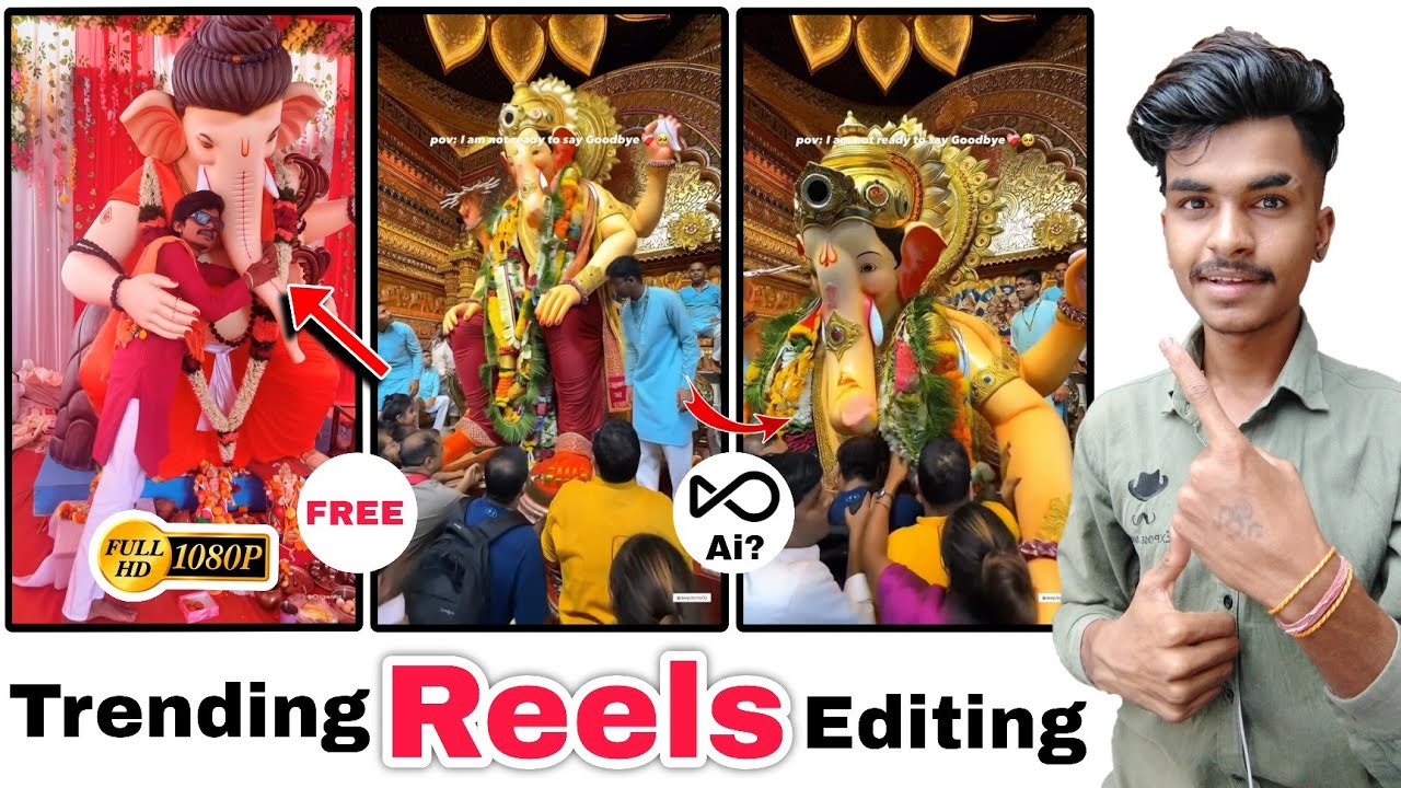 New Lord Ganesh Hugging AI Video Edit | Ganpati Bappa AI Hug Trending ...