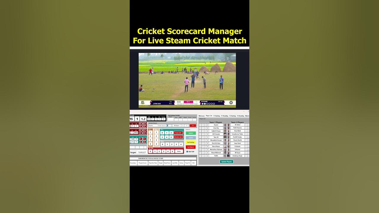 Cricket Scoreboard Software for live stream! #cricket # ...