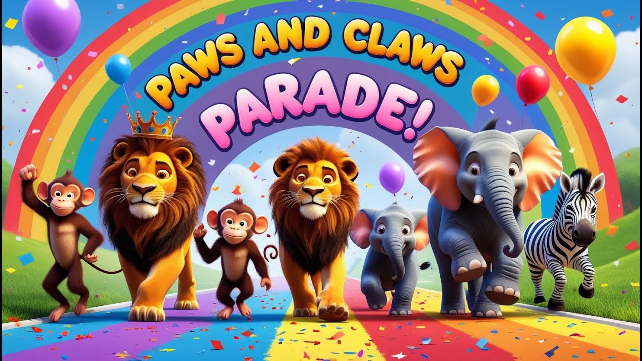 Paws and Claws Parade | Kids Animals Rhymes | Kids Poem | Kids Songs ...