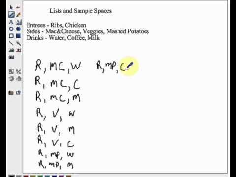 Lists and Sample Spaces - Probability - YouTube
