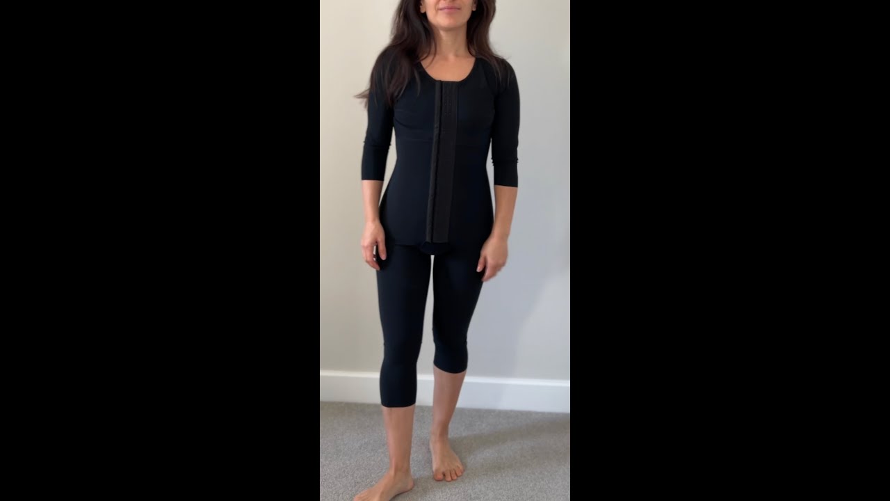 How to wear 4D lipo foam with compression garment - YouTube